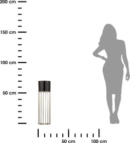 KOVOVÝ KVĚTINÁČ SE STOJÁNEM GLAM 70X20 CM ČERNÁ/ZLATÁ