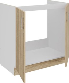 SARA | dolní skříňka 80 ZL 2F dřezová | 80 cm | bílá/dub sonoma