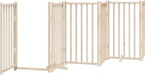 Zábrana pro psy s dvířky skládací 12 panelů 600 cm topol 3155701