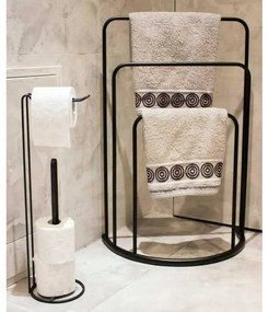 Bathroom Solutions Stojan na ručníky 49,5 x 75 cm kov černý - Default Title