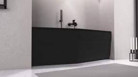 Polysan TIGRA L 170 x 80 x 46 cm asymetrická vana levá černá mat 90111.21