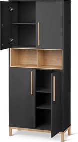 Tchibo - Vysoká koupelnová skříňka »Eklund« - barva: šedá