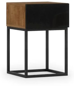Moderní noční stolek Avorio - černý Hnědo-černá