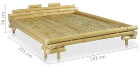 vidaXL Rám postele bambus 160 x 200 cm