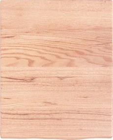 Koupelnová deska světle hnědá 40 x 50 x 2 cm ošetřený masiv 3156095