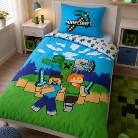 Dětské povlečení Minecraft Pixelový Svět