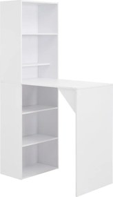 vidaXL Barový stůl se skříní 115 x 59 x 200 cm [280227] Barva: Bílo-hnědá