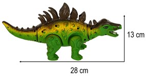 Creative Corner Dálkově ovládaný dinosaurus RC Stegosaurus chodí svítí řve