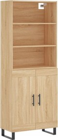 Skříň highboard dub sonoma 69,5 x 34 x 180 cm kompozitní dřevo 3189984