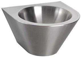 Sanela - Umyvadlo 420x410 mm, bez otvoru pro baterii, antivandal, matná nerez SLUN 22M