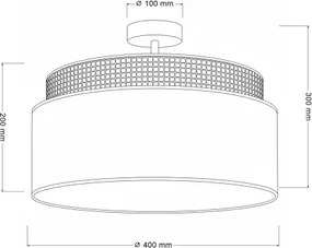 Brilagi - Přisazený lustr PADOVA 1xE27/60W/230V pr. 40 cm béžová