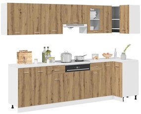 11dílná sada kuchyňských skříněk "Lyon" Artisan Dub, dřevěné podlahy 3328580