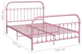 Rám postele růžový kov 120 x 200 cm,  284512