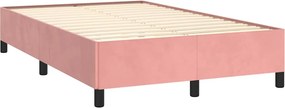 Box spring postel s matrací růžová 120x190 cm samet 3270462