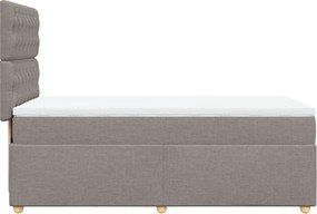 Box spring postel s matrací taupe 90x190 cm textil 3291146