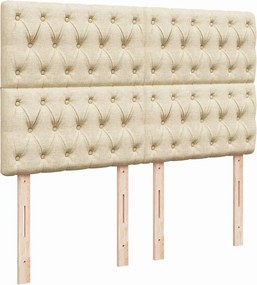 Box spring postel s matrací krémová 160x200 cm textil 3292119