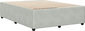 Rám postele bez matrace světle šedý 140 x 190 cm samet 3285006
