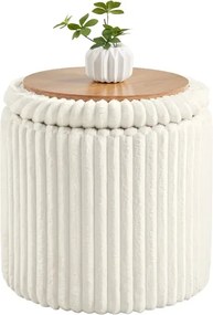 Taburet – béžová, ø43 cm × 45 cm (výška) (257755834861)