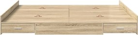 Rám postele s úložným prostorem s čelo Sonoma dub 180 x 200 cm 3335271