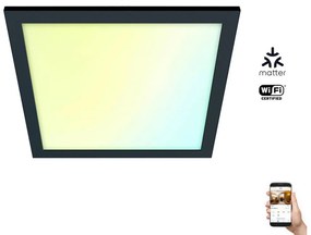 WiZ - LED Stmívatelné stropní svítidlo SUPERSLIM LED/12W/230V černá Wi-Fi