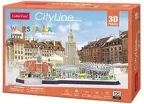 CubicFun 3D Puzzle CityLine - Waršava / 126 dílů / 53 x 18.1 x 20.5  c
