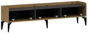 VARDA TV stolek na nožičkách, dub Artisan / antracit