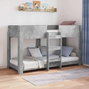 Patrová postel pro děti Betonově šedá 75 x 190 cm 3410542