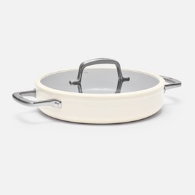 Fabini Tegame pánev Meda 3.0, ø 28 cm - Nepřilnavá pánev s keramickým povrchem s poklicí, krémová / rozbaleno
