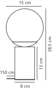 Nordlux - Stolní lampa LILLY 1xE14/25W/230V mramor/hnědá