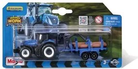 Maisto Mini pracovní stroje - Traktor s přívěsem - více druhů / od 3 l