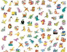 Janod Stickers Samolepky Dinosauři 100ks 3+