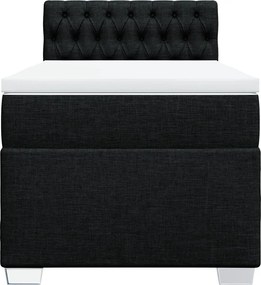 Box spring postel s matrací černá 90x190 cm textil 3288052