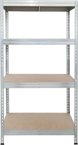 Regál 150x70x30 cm zinkovaný 4-policový, nosnost 700 kg, RIVET