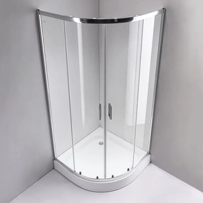 BPS-koupelny Čtvrtkruhový sprchový kout HYD-RK94C 100x100 chrom/transparent