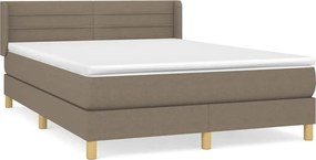 Box spring postel s matrací taupe 140x200 cm textil 3130357