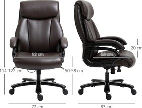 Kancelářská židle Vinsetto manažerská židle herní židle ergonomicky výškově nastavitelná s funkcí houpání, silné čalounění s nosností až 180 kg |
