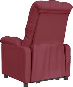 Elektrické masážní křeslo vínové textil 3073761