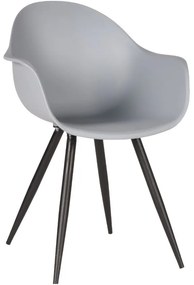 OnaDnes -20% Světle šedá plastová jídelní židle LABEL51 Luca