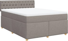 Box spring postel s matrací taupe 160x200 cm textil 3286742