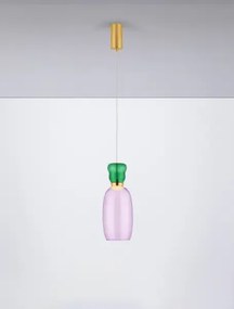Designový lustr Pluma fialová