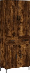 Skříň highboard kouřový dub 69,5 x 34 x 180 cm kompozitní dřevo 3198150
