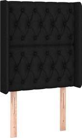 Box spring postel s matrací a LED černá 80 x 200 cm textil 3139071