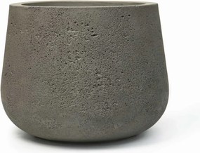Květináč GIRAR, sklolaminát, výška 27 cm, tmavě šedá