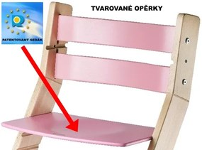 WOOD PARTNER Rostoucí židle SANDY lak/růžová