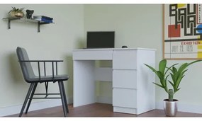 Počítačový stůl MIJAS pravá strana - bílá