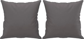 3místná pohovka s polštáři šedá 180 cm umělá kůže 3200810