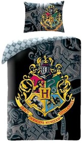 HALANTEX Povlečení Harry Potter black  Bavlna, 140/200, 70/90 cm