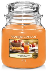 Yankee Candle - vonná svíčka Farm Fresh Peach (Čerstvá farmářská broskev) 411g
