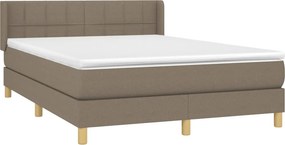 Box spring postel s matrací taupe 140x190 cm textil 3130269