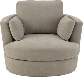 Šedé kulaté křeslo Swivel Grey - 98*107*88cm